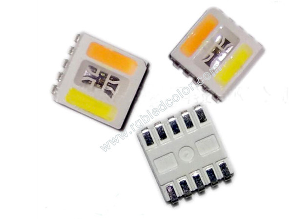rgbww+w cct dimable led chip 5050 5in1 rgbwww smd led